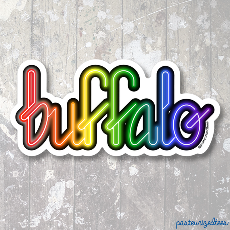Neon Sign Sticker *RAINBOW | pasteurized tees